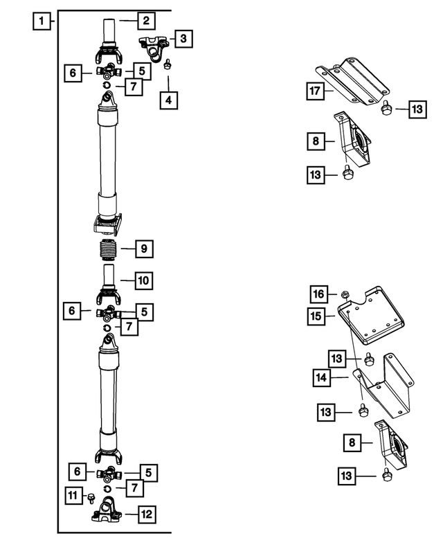 2006-2011 Mopar Drive Shaft Bearing Kit 5183075AC | OEM Parts Online