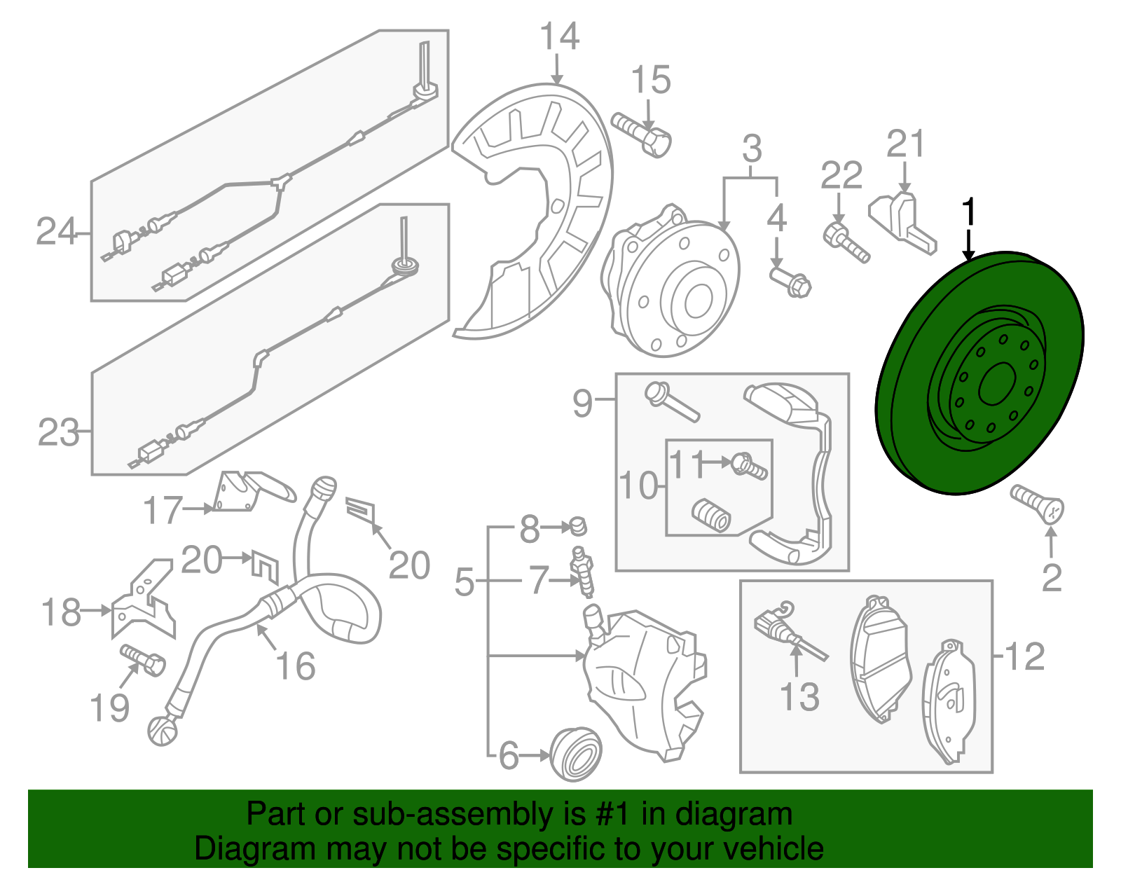2018-2025 Volkswagen Disc Brake Rotor 5QN-615-301-A | OEM Parts Online