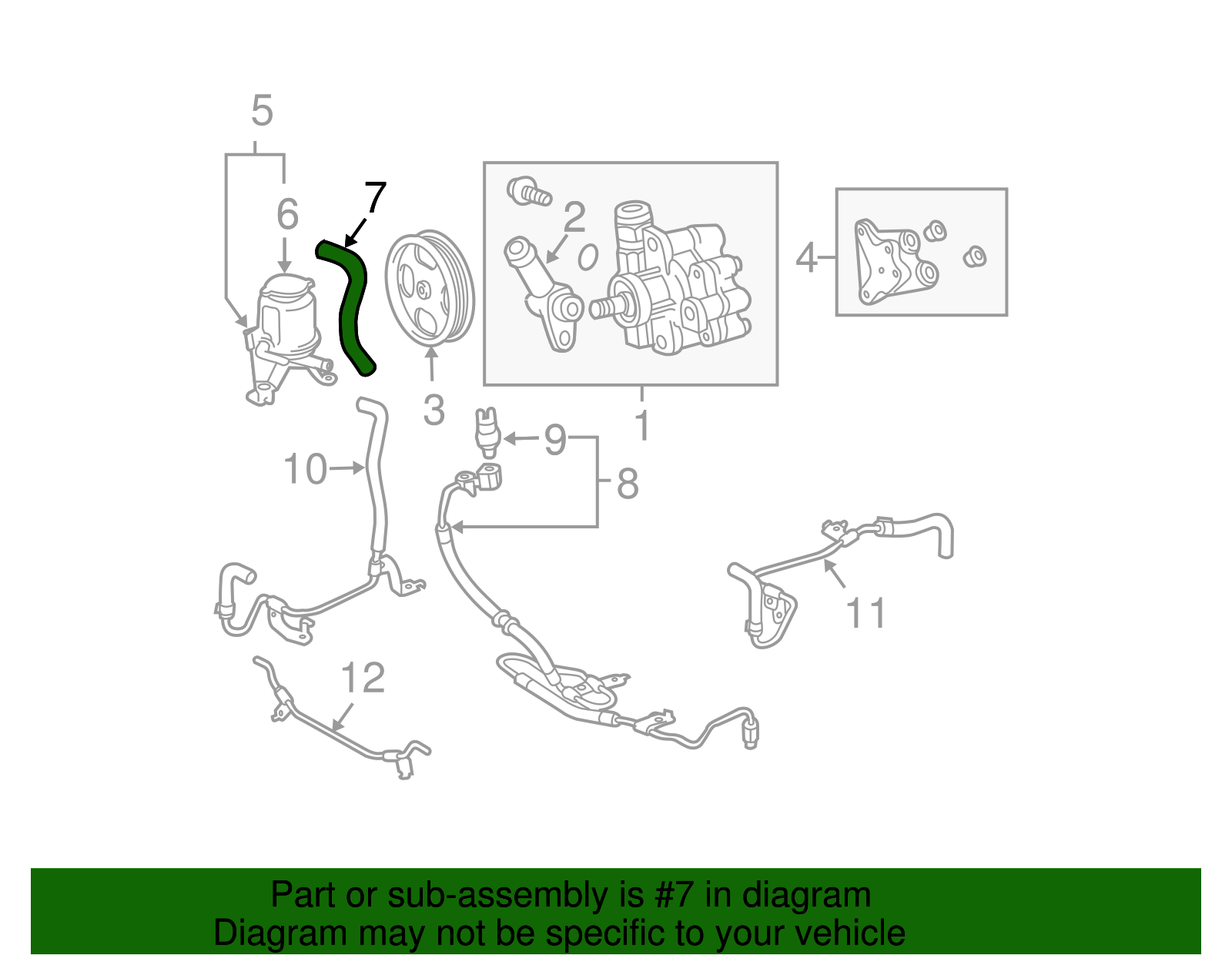 2003-2009 Toyota 4Runner Power Steering Reservoir Hose 44348-35250 ...