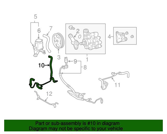 44417-35011 - Upper Return Hose - 2003-2009 Toyota 4Runner | OEM ...