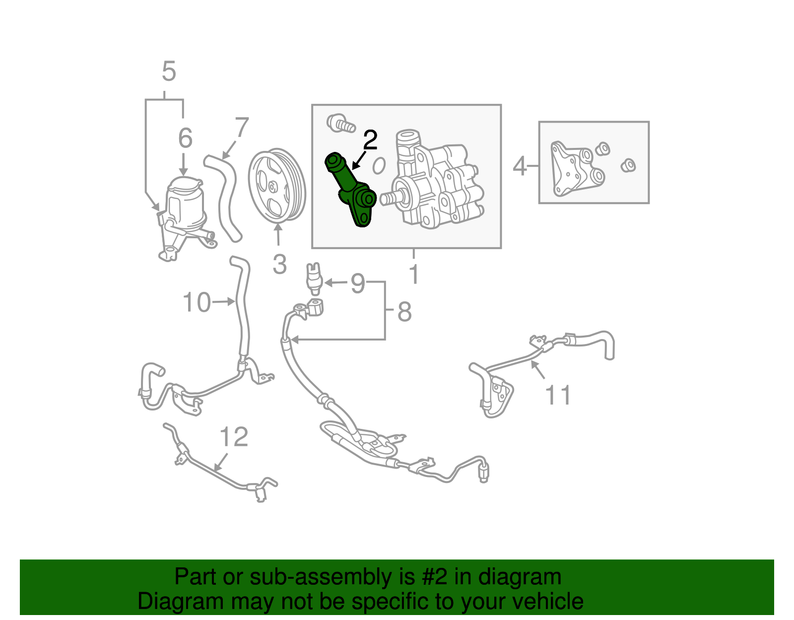 44337-32110 - Power Steering Pump Union - 2002-2010 Toyota | Nucar ...