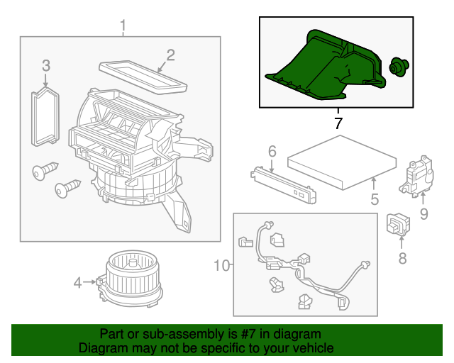 2016-2020 Honda HR-V Duct Assembly, In 79810-T7J-H00 | Honda Zone Parts