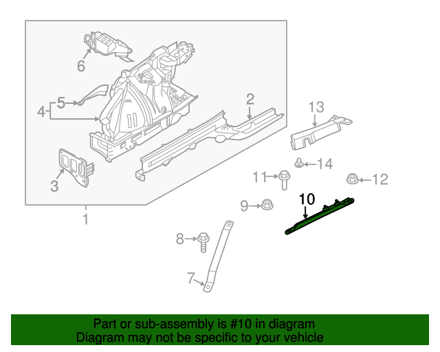 66767-J5000 - Rear Brace 2018-2021 Kia Stinger | Kia.Parts Store