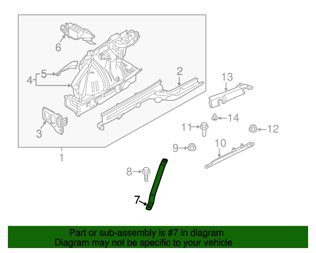 2018-2021 Kia Stinger Front Brace 66872-J5000 | QuirkParts
