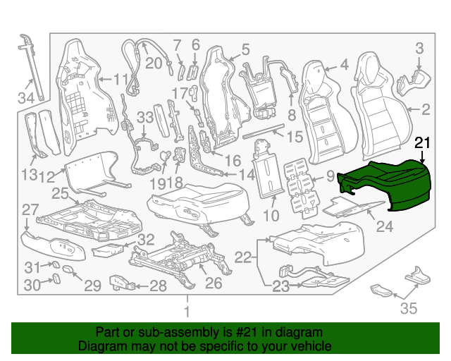 22997076 GM Medium Ash Gray Passenger Seat Cushion Cover | GM Parts Store