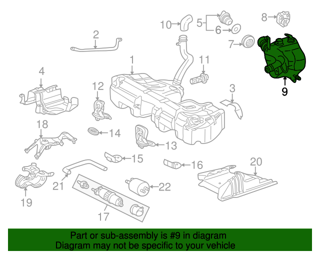 208-470-06-89 - Expansion Tank 1998-2003 Mercedes-Benz | Mercedes-Benz ...