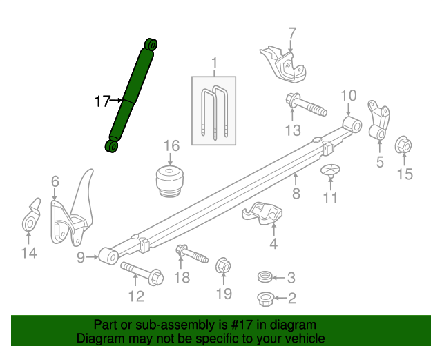 2015-2019 GM Rear Shock Absorber 23315263 GM | GMPartsDirect.com
