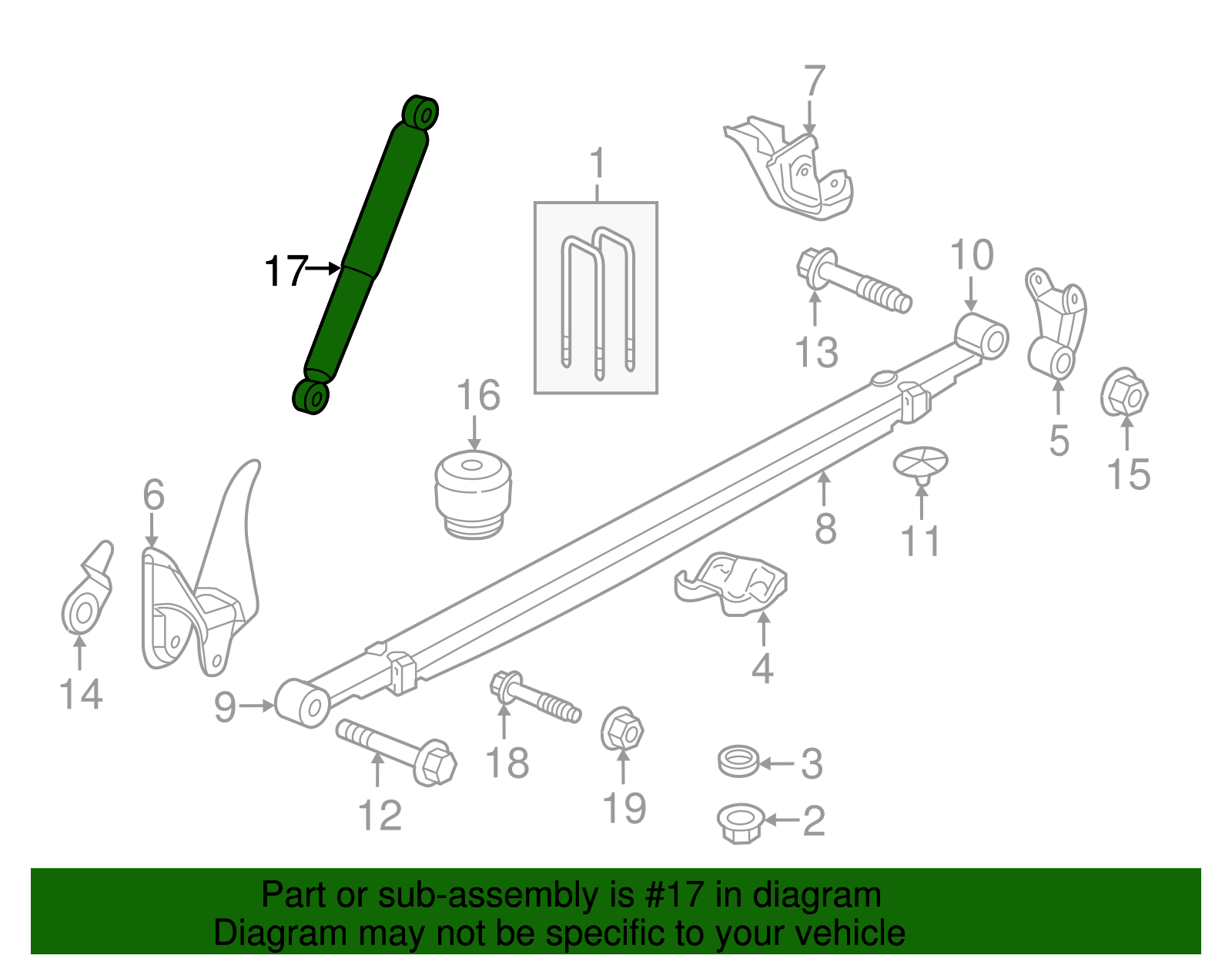 2015-2019 GM Rear Shock Absorber 23315263 GM | GMPartsDirect.com