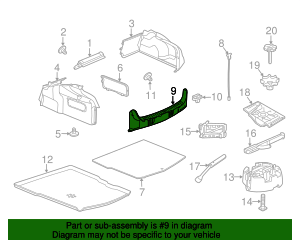 2014 Chevrolet SS Rear Panel Trim 92264457 | GMPartsDirect.com