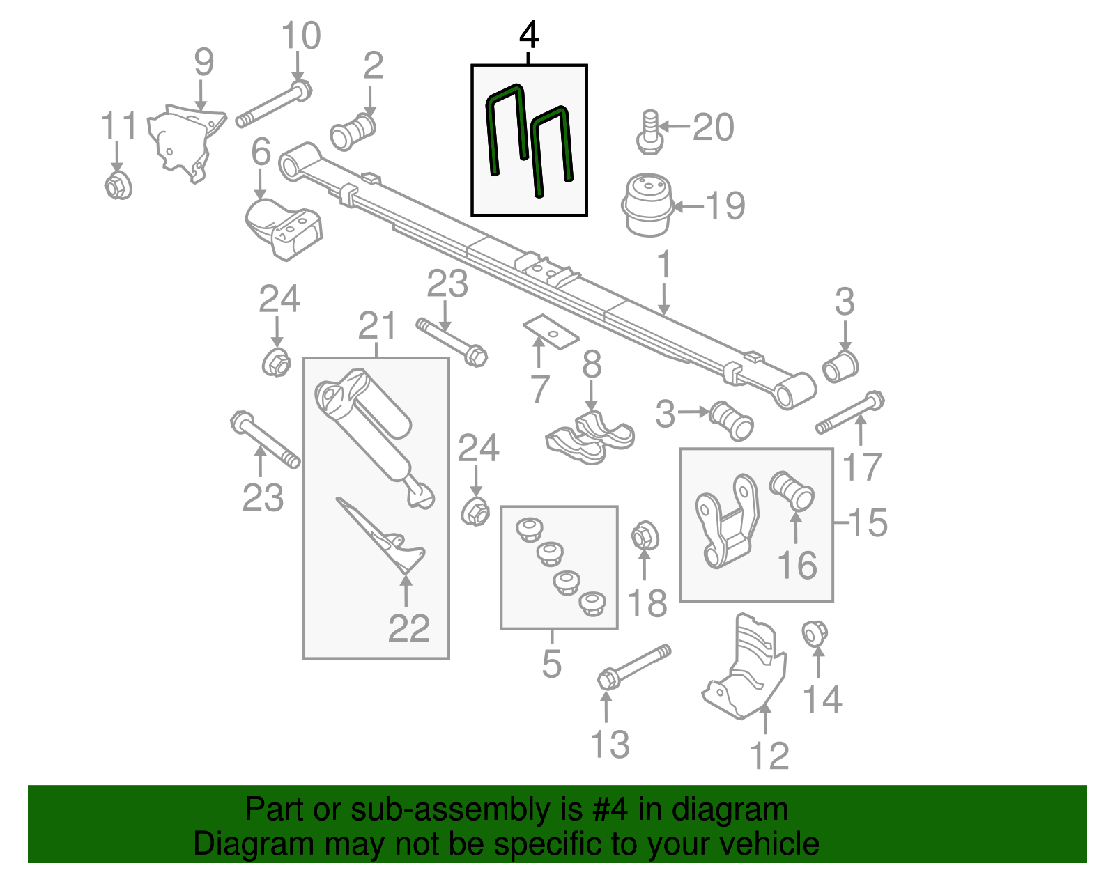 2010-2014 Ford F-150 U-Bolt AL3Z-5705-A | Retail Performance Auto Parts