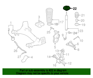 1997-2006 Jaguar Shock Mount MJA2170BD | AutoNationParts.com