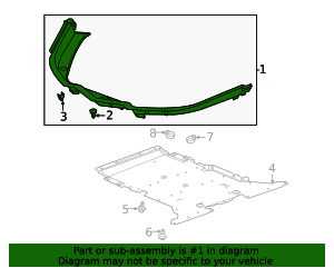 84732136 - Front Compartment Front Sight Shield 2020-2023 Chevrolet ...