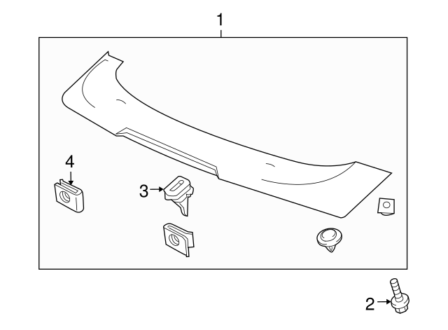 74900-TP6-A01ZR - Garnish Assembly, Tailgate Spoiler *BG62M* (New ...
