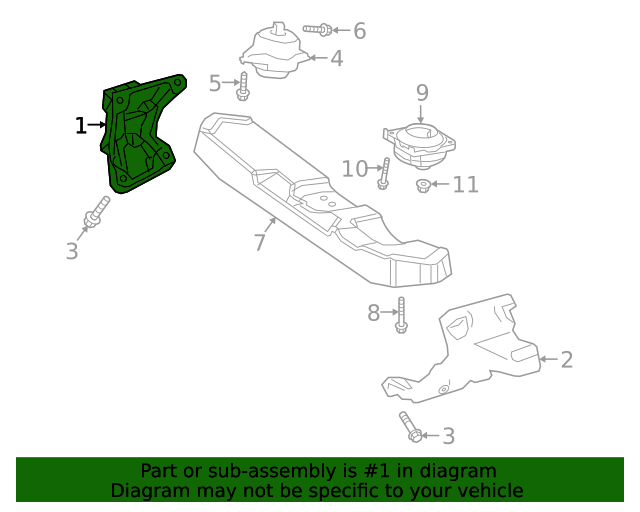 177-223-54-00 - Engine Bracket 2019-2021 Mercedes-Benz G 63 AMG ...