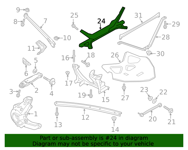 2016-2024 Porsche Cross-Member 982-505-099-D | Sunset Porsche Parts