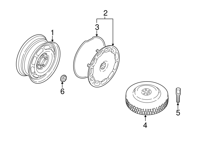 2007-2018 Volvo Hub Cap Kit - Silver 30671515 | OEM Parts Online