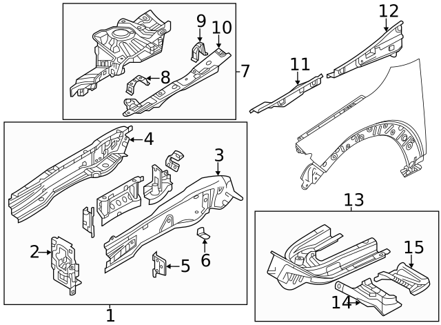 2020-2021 Mazda CX-30 Fender Mtg Bkt DGH9-53-12Z | TascaParts.com