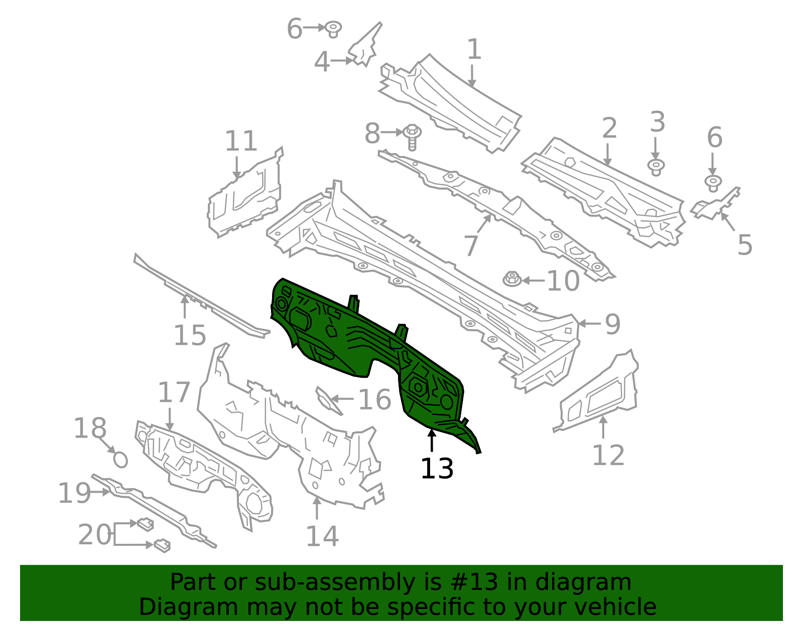 2019-2023 Ford Ranger Dash Panel KB3Z-2101610-A | AutoNationParts.com