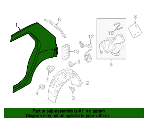 2015-2021 Volkswagen Quarter Panel 5G4-809-844 | OEM Parts Online