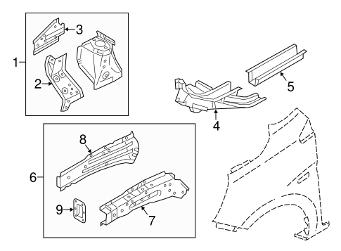 Structural Components & Rails for 2017 Mitsubishi Mirage G4 ...