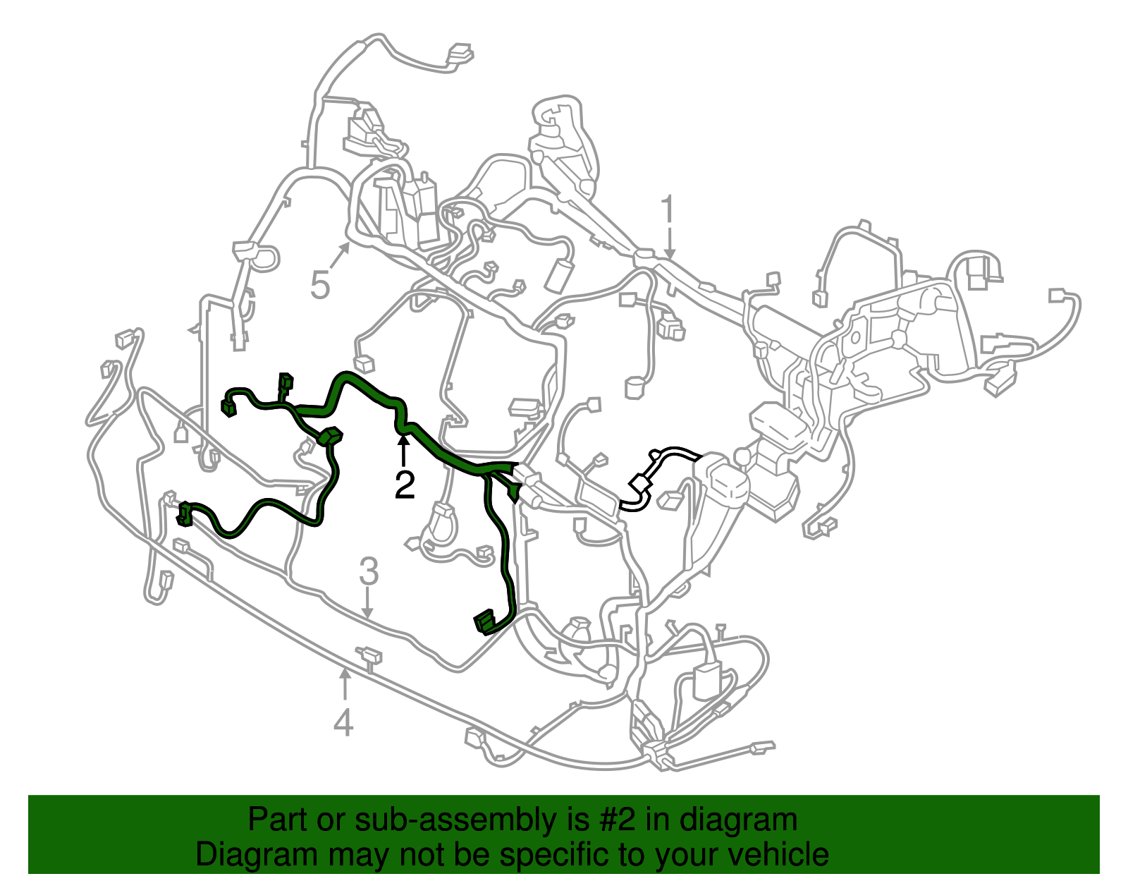 2015-2018 Ford Edge | Wire Harness | F2GZ-8C290-B | Walls' Ford Parts