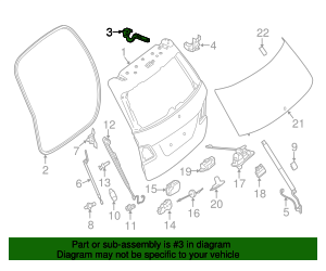 166-740-31-00 - Liftgate Hinge 2016-2019 Mercedes-Benz ...