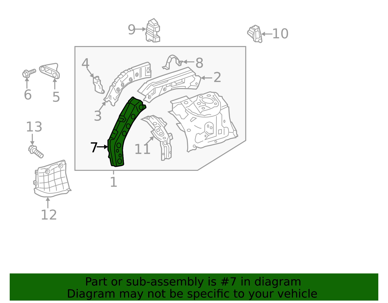 2019-2024 Toyota Apron Reinforced 53707-0R030 | Toyota Parts Center
