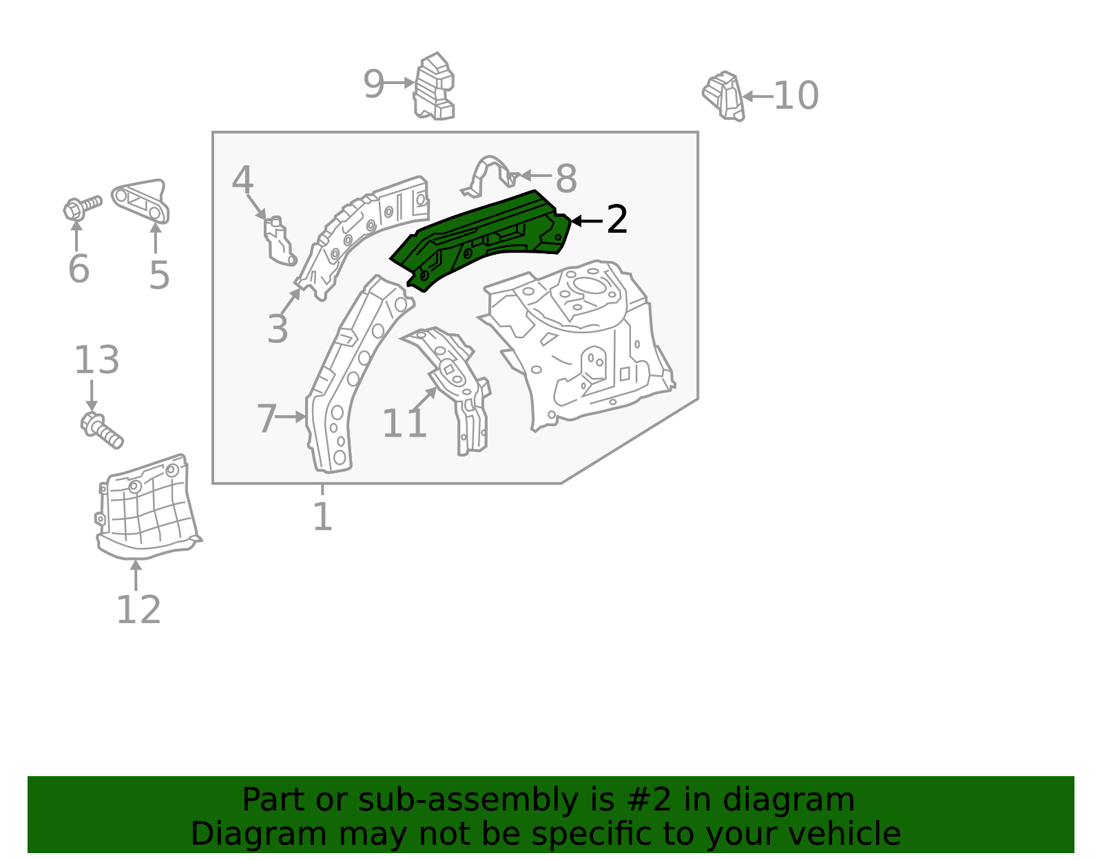 53731-0R050 - 2019-2024 Toyota - Upper Rail | Sparks Parts