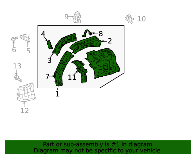 2019-2023 Toyota Apron Assembly 53702-42900 | Toyota Parts Center