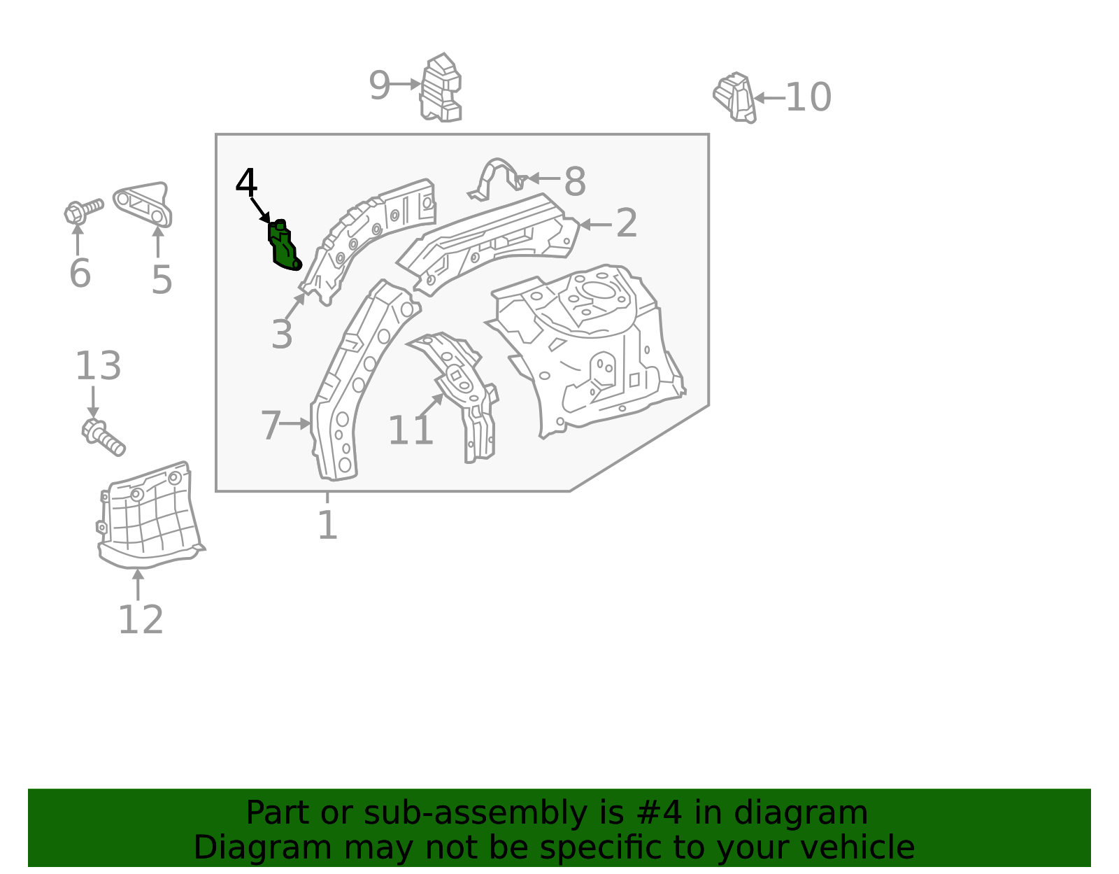 2019-2025 Toyota 2019-2024 Toyota - Gusset 53785-0R010 | Sparks Parts