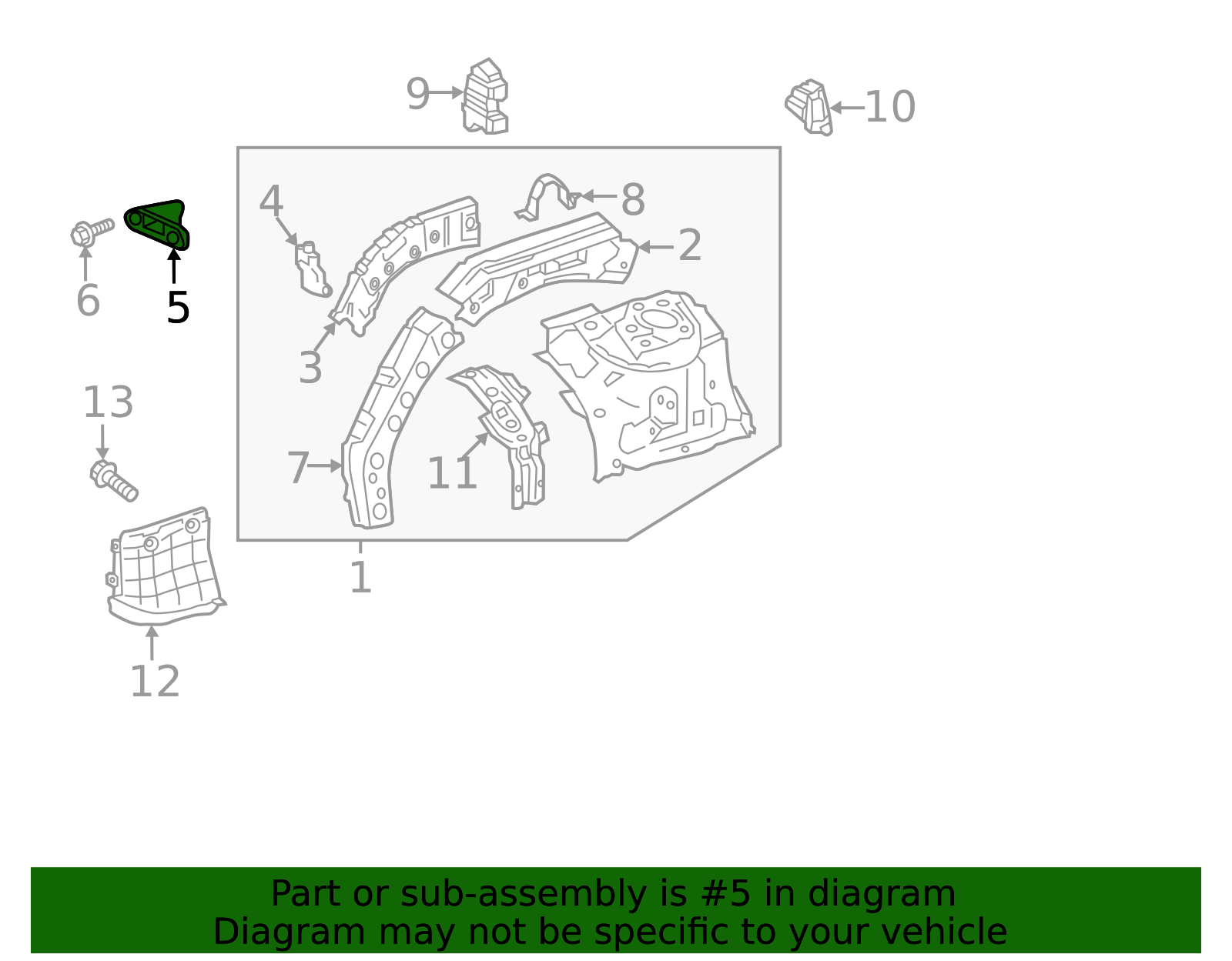 2019-2024 Toyota Front Extension 53836-0R040 | Toyota Parts Center
