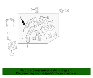 2019-2024 Toyota Fender Rail Mount Plate 53786-0R010 | OEM Parts Online