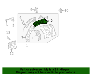 53732-0R050 - Upper Rail 2019-2023 Toyota | Bam Wholesale Parts