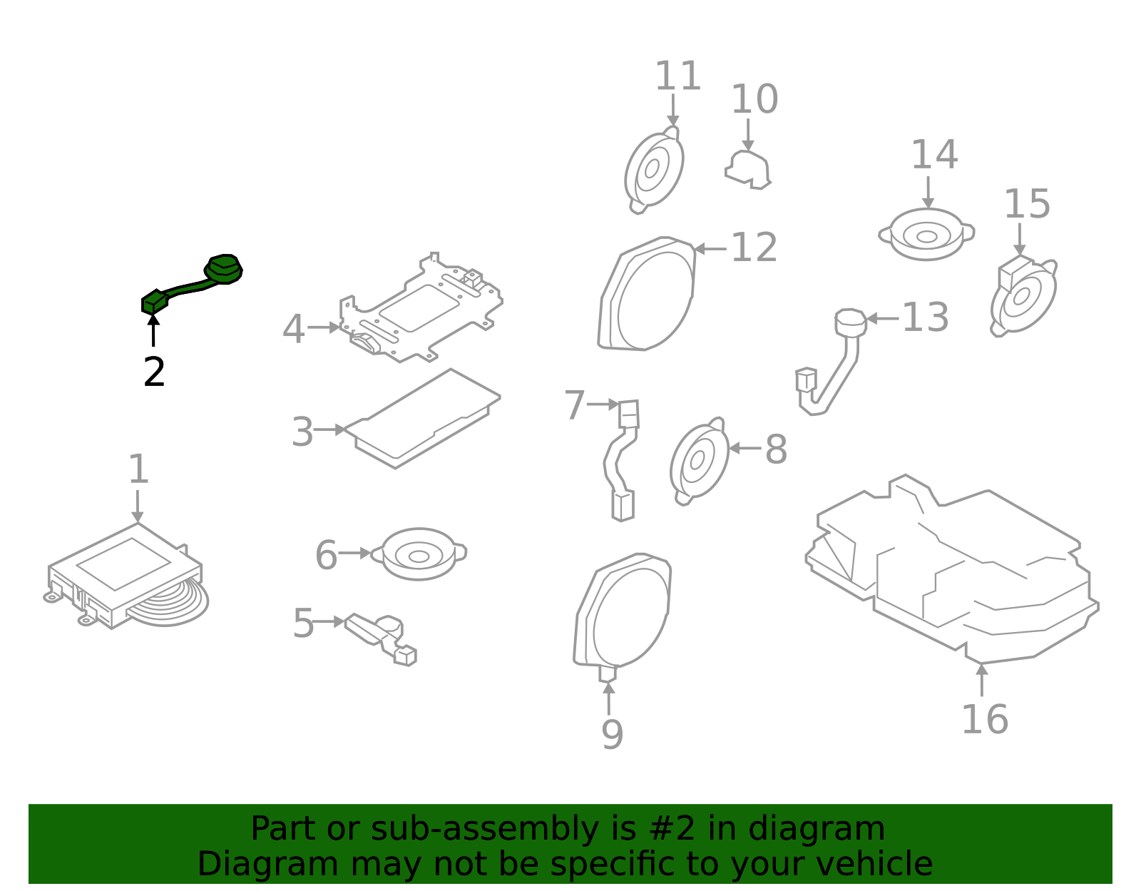 LR061047 - Navigation Microphone 2015-2023 Land Rover | AutoNation Parts