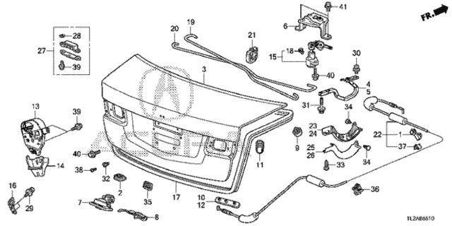 2011-2014 Acura TSX Damper, Trunk Dynamic 74899-S84-A01 | OEM Parts Online