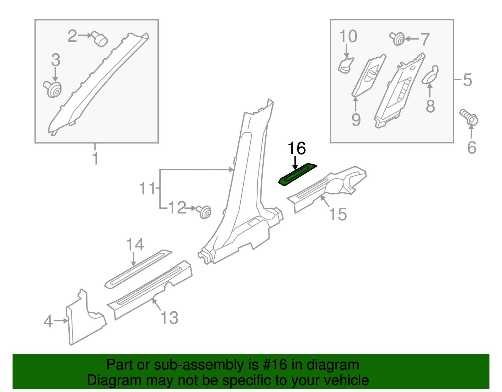 85888-B2000EQ - Rear Sill Plate Insert 2014-2019 Kia Soul | Kia.Parts Store