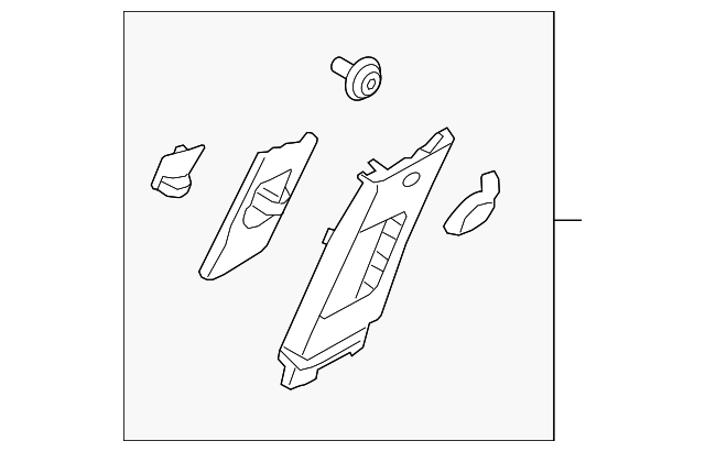 85830-B2100EQ - Upper Center Pillar Trim 2014-2019 Kia Soul | Kia.Parts ...