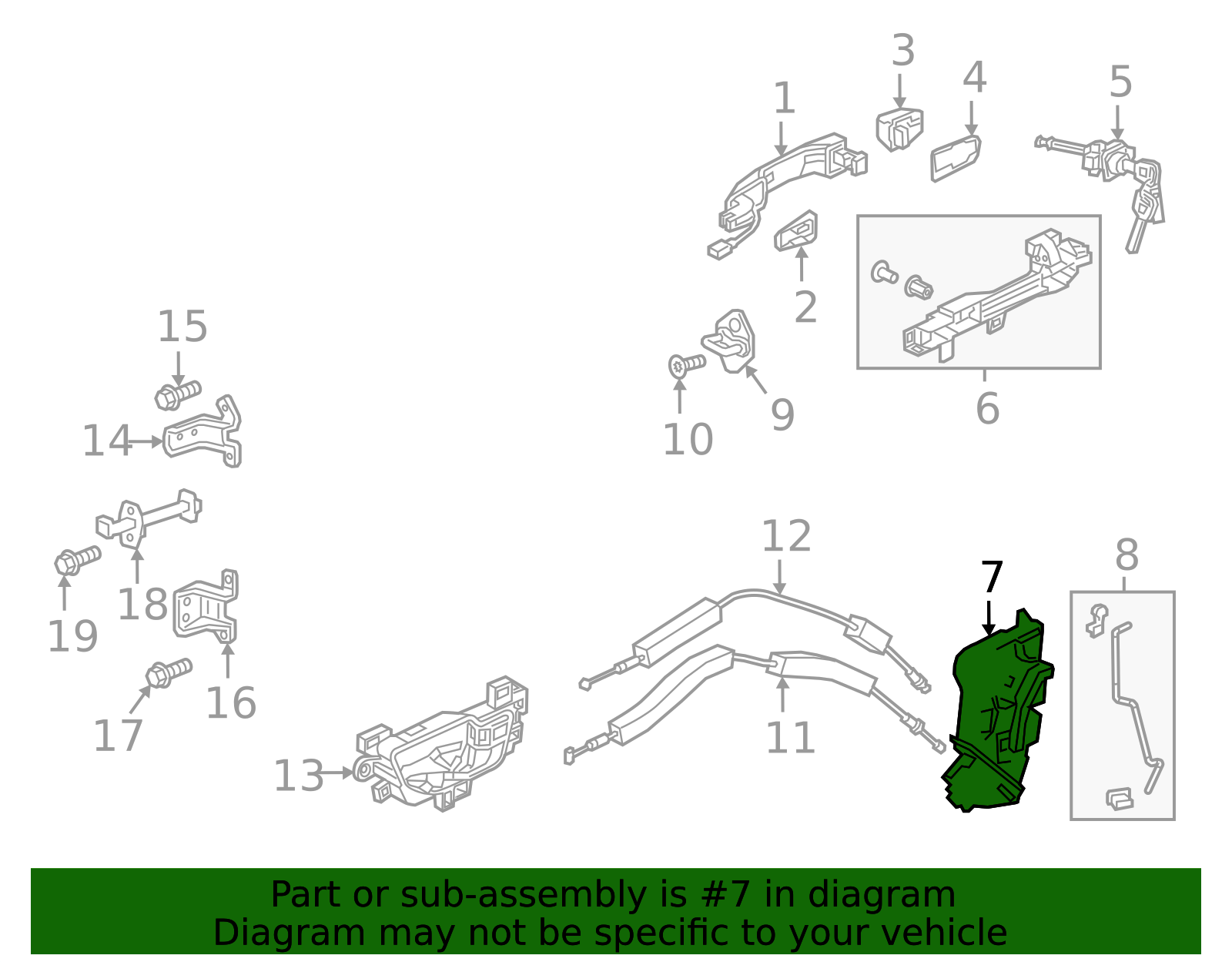 72150-TRT-A02 - Door Lock Actuator Motor 2017-2021 Honda Clarity ...