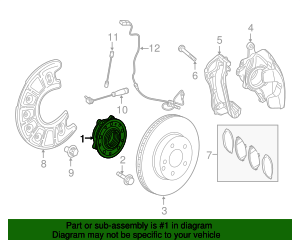 205-334-03-00 - Wheel Bearing And Hub Assembly - 2015-2023 Mercedes ...