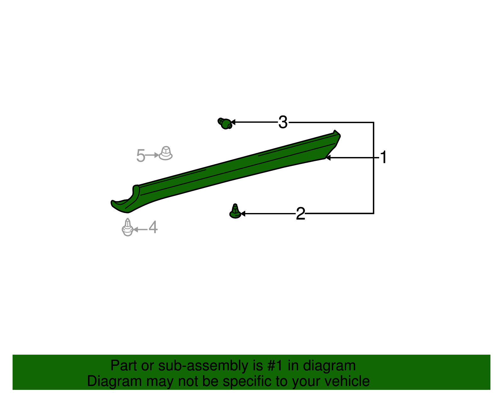 2002-2006 Toyota Camry Rocker Molding 75852-AA020 | Toyota San Diego Parts