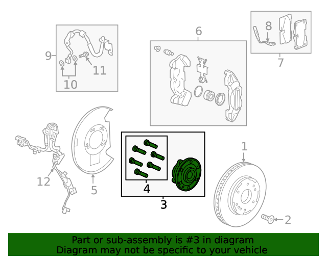 2021-2024 GM (Replaces 13536046) Front Wheel Hub 13549864 GM ...