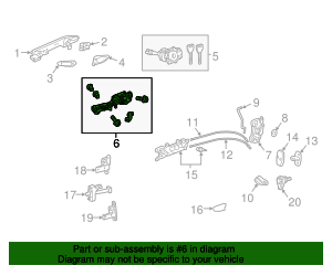 2015-2023 Lexus Exterior Door Handle Base 69202-0E020 | AutoNationParts.com