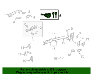 2015 Lexus Lock Cylinder 69052-24080 | OEM Parts Online