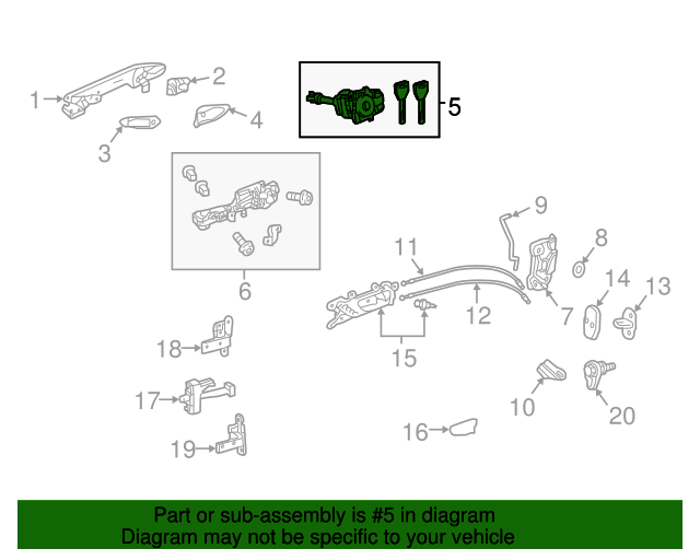 2015 Lexus Lock Cylinder 69052-24080 | OEM Parts Online