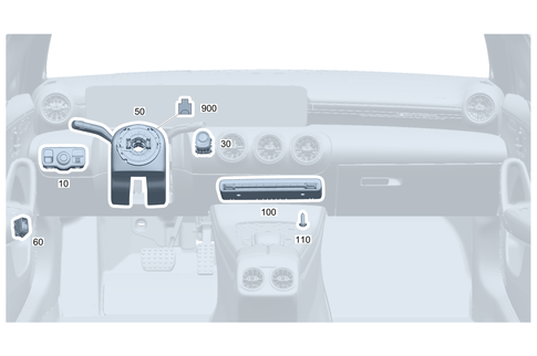 Switch in Instrument Panel and Center Console for 2022 Mercedes-Benz A ...