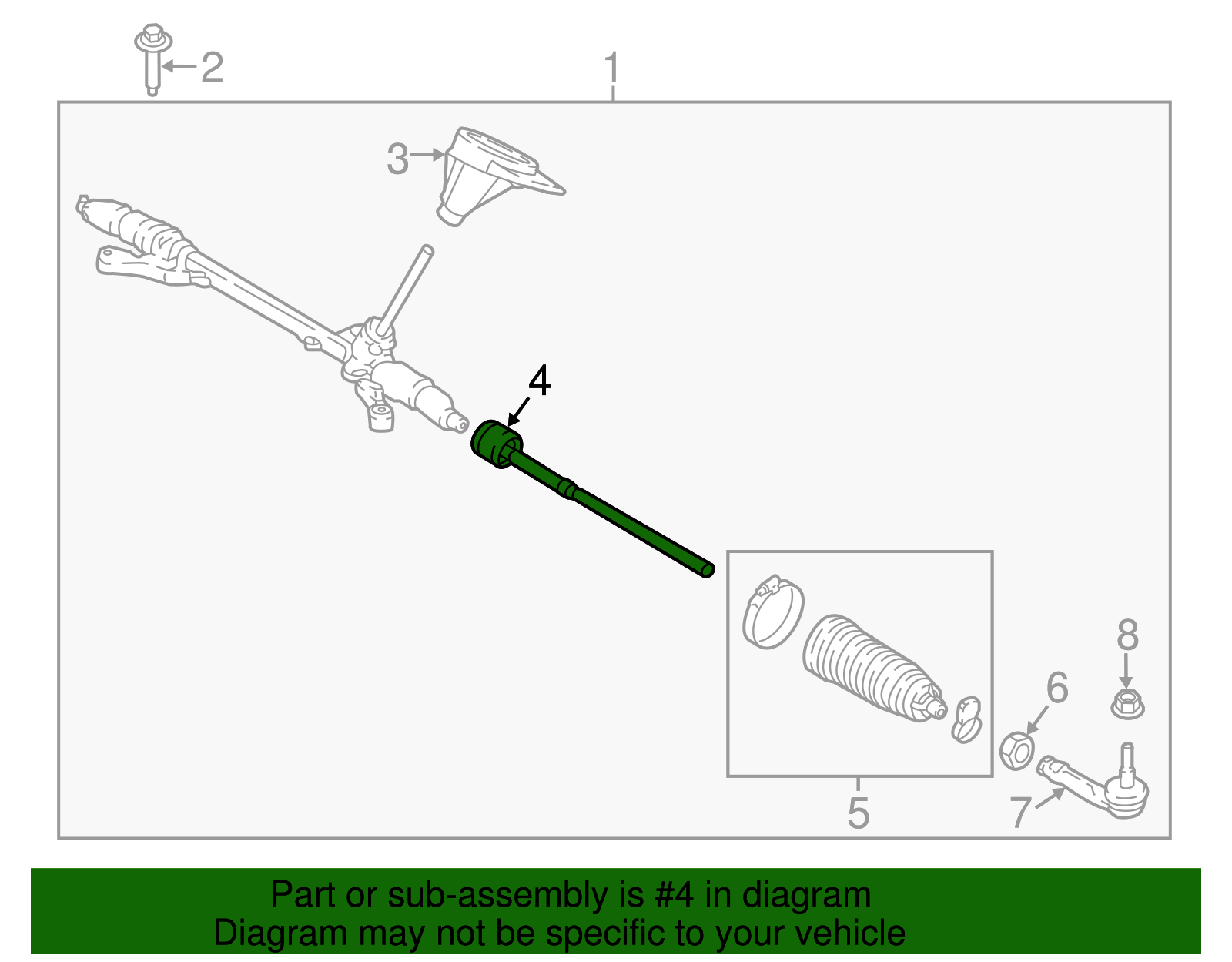 2019-2022 Ford EcoSport Inner Tie Rod GN1Z-3280-B | OEM Parts Online