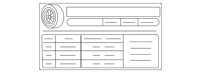 05203-1G560 - Tire Press Label 2007-2011 Kia | Kia.Parts Store