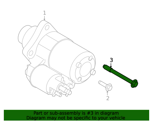 31377-3TS0B - Starter Upper Bolt 2014-2024 Nissan | Nissan Parts ...
