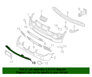 51113423786 - 2007-2010 BMW X3 Bottom Panel (51-11-3-423-786) | BMW of ...