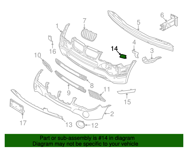 61-67-3-416-176 - Cover 2007-2010 BMW X3 | AutoNationParts.com